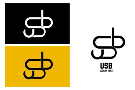 Premium Vector Initial Usb Letter Logo Design