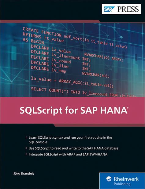 Sqlscript For Sap Hana Hardcover