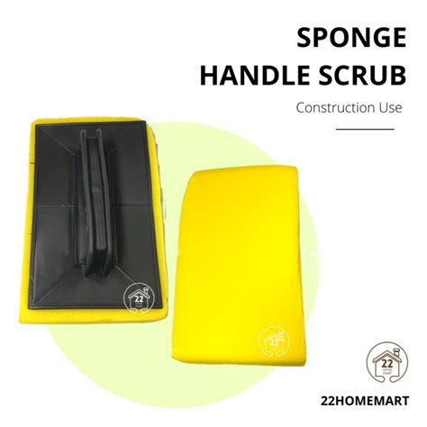 Yellow Sponge Scrub Trowel With Handle Span Plaster Span Simen Kuning 海绵刷 Lazada
