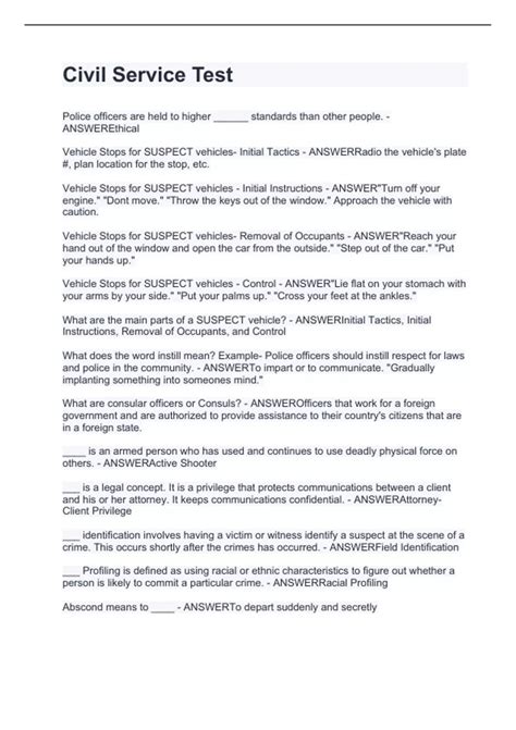 Civil Service Test Civil Service Certification Questions With Answers Image Analysis Stuvia Uk