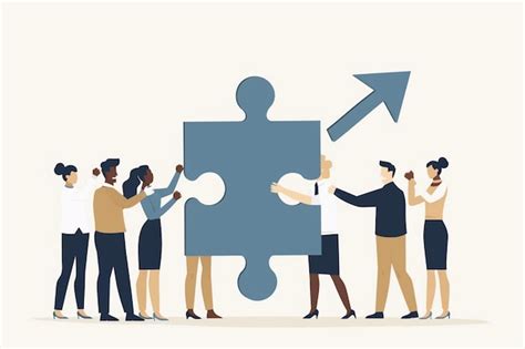 Business People Holding Puzzle Pieces Premium Ai Generated Vector