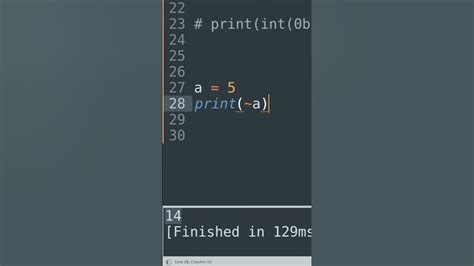Working Of Bitwise Not Operator Shorta Shortsfeed Shortsvideo Shorts Python Pythontutorial
