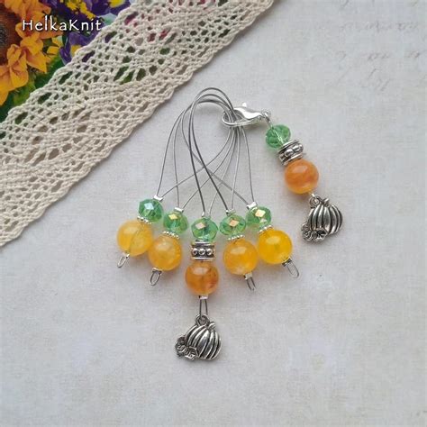 Маркери на тросику з гарбузиками — ціна 120 грн у каталозі Вязання Купити товари для спорту за