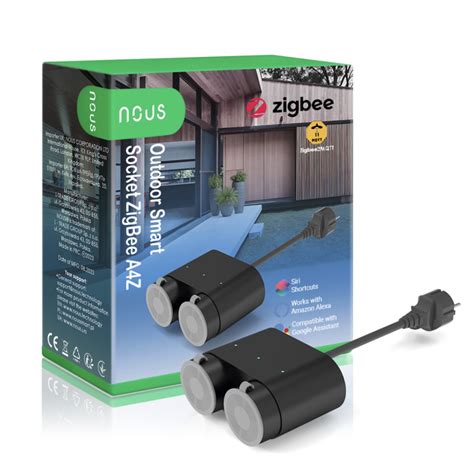 Outdoor Zigbee Tuya Smart Plug Consumption Metering 16a Nous