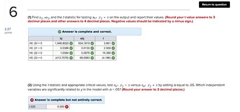 Solved Use The Excel Output In The Below Table To Do 1