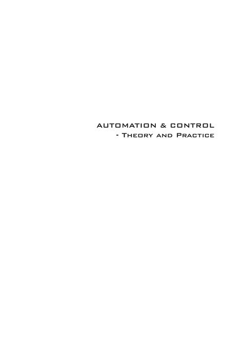 Automation And Controltheoryandpractice Pdf