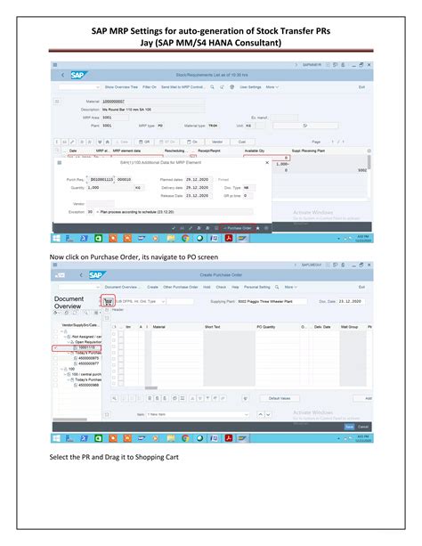 Sapmm Sap Mrp Settings To Automate The Generation Of Stock Transfer Purchase Requisitions