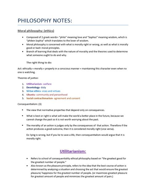 Philosophy Notes Fil252 Pdf