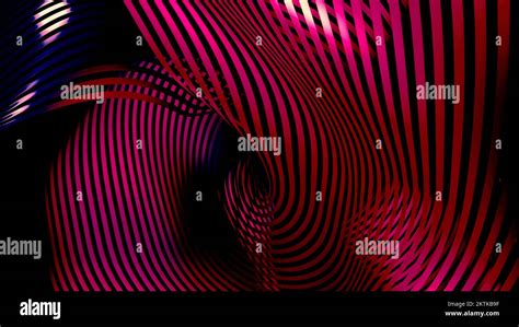 3d Abstract Futuristic Background With Glowing Lines Creating Transforming Shape Stock Clip