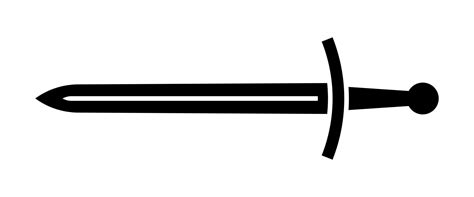 Knight Sword Icon Medieval Sharp Crusader Weapon For Combat And Antique Duels With Vector Enemy