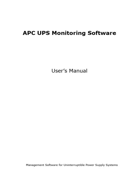 Ups Monitoring Software Pdf Ip Address Installation Computer Programs