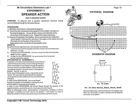 Mc1 05 Mr Circuit Lab 1 Experiment 5 “how A Speaker Works” Mrcircuittech