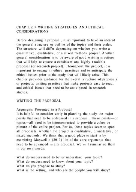 Chapter 4 Writing Strategies And Ethical Considerationsbefore Docx