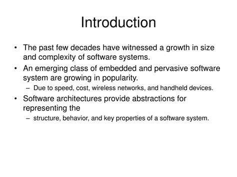 Ppt Exploring The Role Of Software Architecture In Dynamic And Fault Tolerant Pervasive