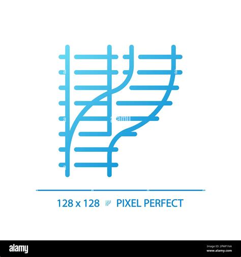 Railroad Switch Pixel Perfect Gradient Linear Vector Icon Stock Vector