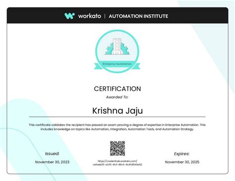 Completed Workato Certification On Automation And Integration Krishna Jaju Posted On The Topic