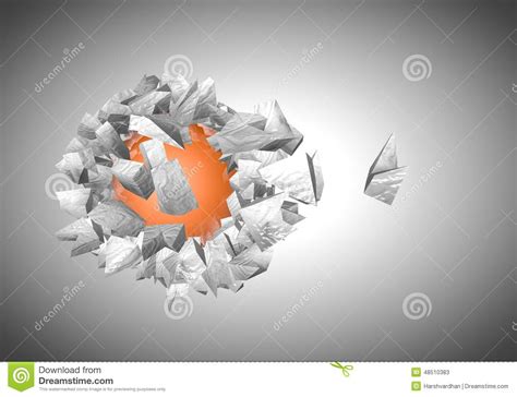 Exploding Sphere Abstract 3d Shpaes Stock Illustration Illustration
