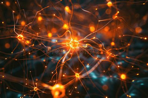 Neurons And Neural Network Of A Human Brain Generative Ai Stock Image Image Of Neuron