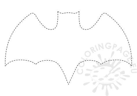 Bat Tracing Worksheet Coloring Page