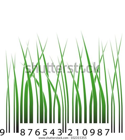Barcode Green Grass Stock Vector Royalty Free 102315355 Shutterstock