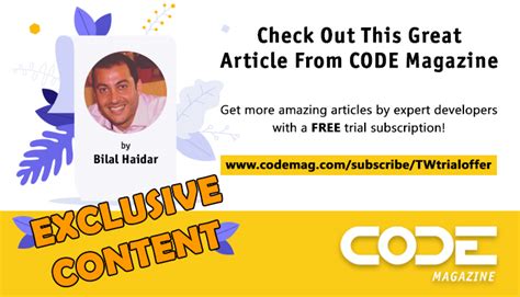 Code Magazine In Print And Digital Formats On Twitter Popular