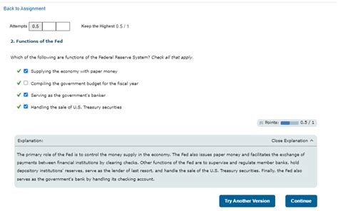 Solved 2 Functions Of The Fed Which Of The Following Are