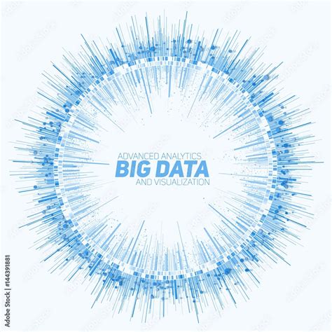 Vector Abstract Round Big Data Visualization Futuristic Infographics Design Visual Information