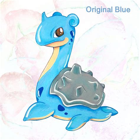 Chibi Lapras Matte And Vinyl Sticker Etsy