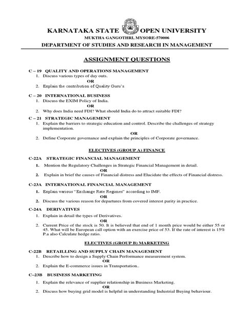 4th Sem Assignment Questions Pdf Pdf