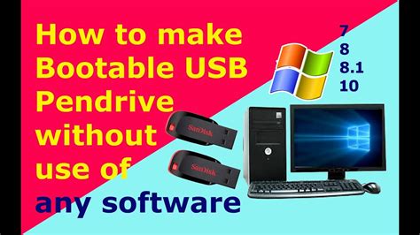 How To Make Bootable USB Pendrive Without Use Of Any Software In Tamil YouTube
