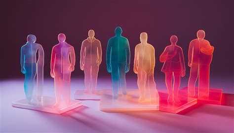 Premium Photo A 3d Poster Showing A Series Of Small Translucent Human