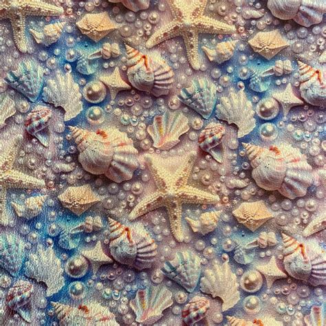 Sea Shells In 3d Iridescent Glitterbugfairy