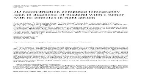 Pdf 3d Reconstruction Computed Tomography Scan In Journal Of X Ray Science And Technology