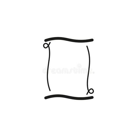 Papyrus Icon For Decorative Design Old Paper Vector Illustration Stock Image Stock Vector