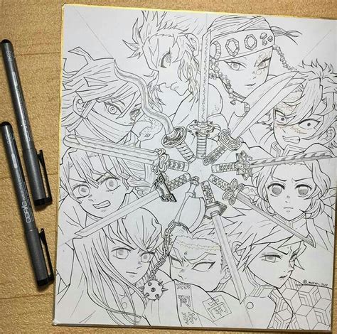9 Pillier Demon Slayer Draw Anime Sketch Anime Drawing Books Anime