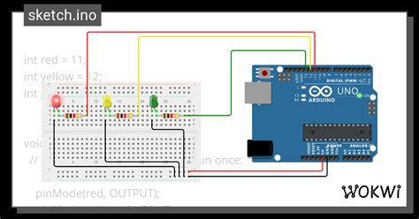 Lampu Lalu Lintas Wokwi Esp32 Stm32 Arduino Simulator