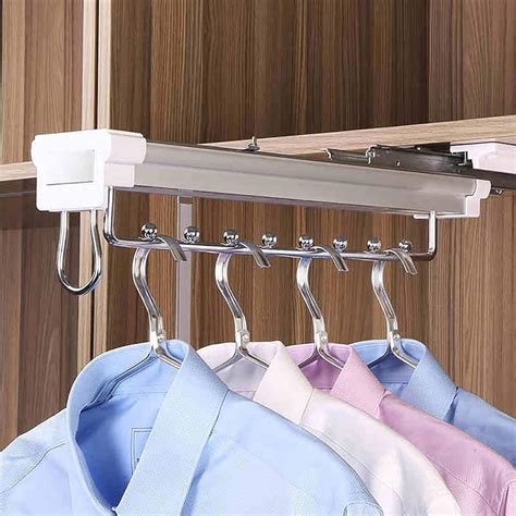 Heavy Duty Extendable Pull Out Closet Rod Closet Clothes