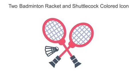 Two Badminton Racket And Shuttlecock Colored Icon In Powerpoint Pptx Png And Editable Eps Format