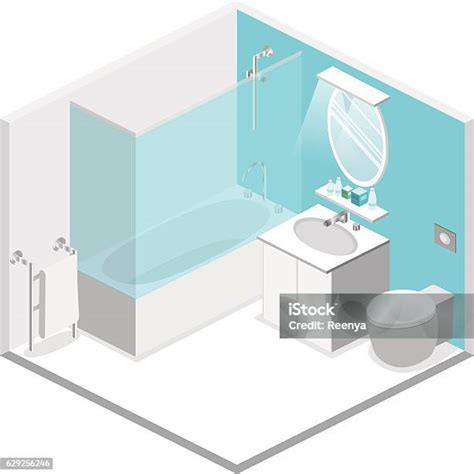 내부 스튜디오 아파트의 동면 평면 3d 벡터 인테리어 0명에 대한 스톡 벡터 아트 및 기타 이미지 0명 3차원 형태 가구 Istock