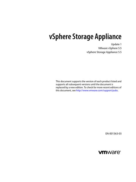 Vsphere Storage Appliance 551 Install Administration Guide Pdf
