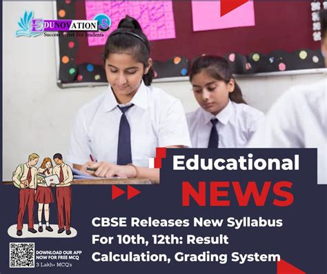 Cbse Releases New Syllabus For 10th 12th Result Calculation Grading System Edunovations