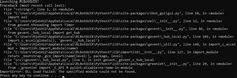 Importerror Dll Load Failed The Specified Module Could Not Be Found