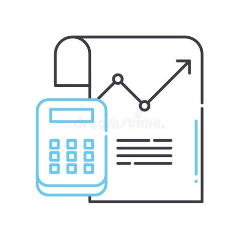 Econometrics Line Icon Outline Symbol Vector Illustration Concept