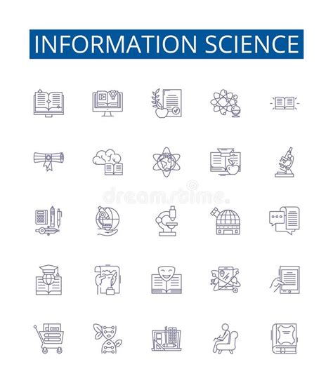 Information Science Line Icons Signs Set Design Collection Of