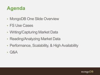 Using MongoDB As A Tick Database PPTX