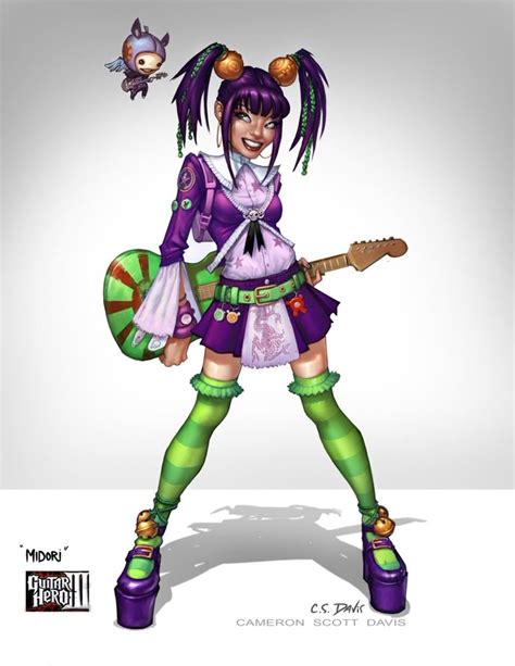 Midori Guitar Hero 3 Character Design