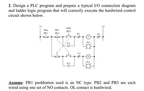 solved 2 design a plc program and prepare a typical i o