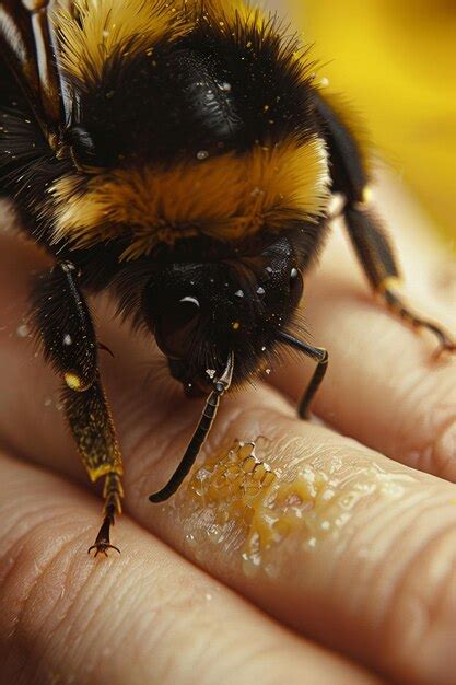 Premium Photo Bumblebee Sting Closeup