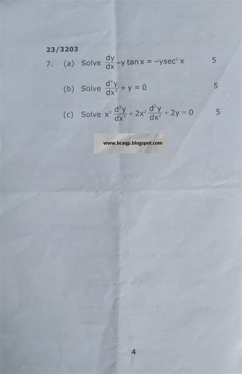 MGKVP BCA IV SEM QUESTION PAPERS 2023