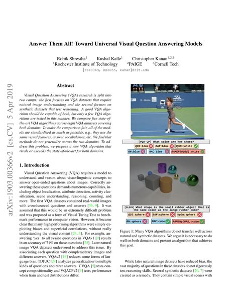 Pdf Answer Them All Toward Universal Visual Question Answering Models